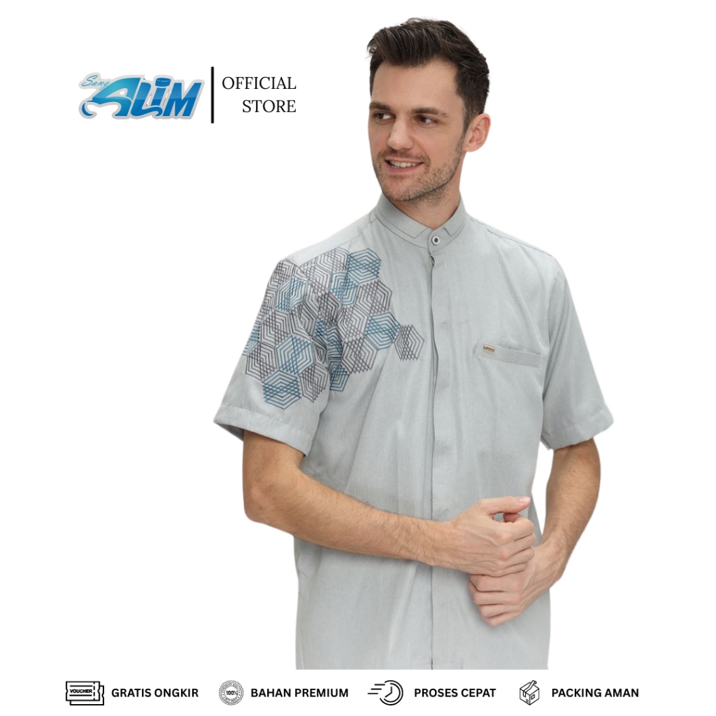Jual Sang Alim - Baju Takwo Lengan Pendek An Nahl Busana Muslim Pria ...