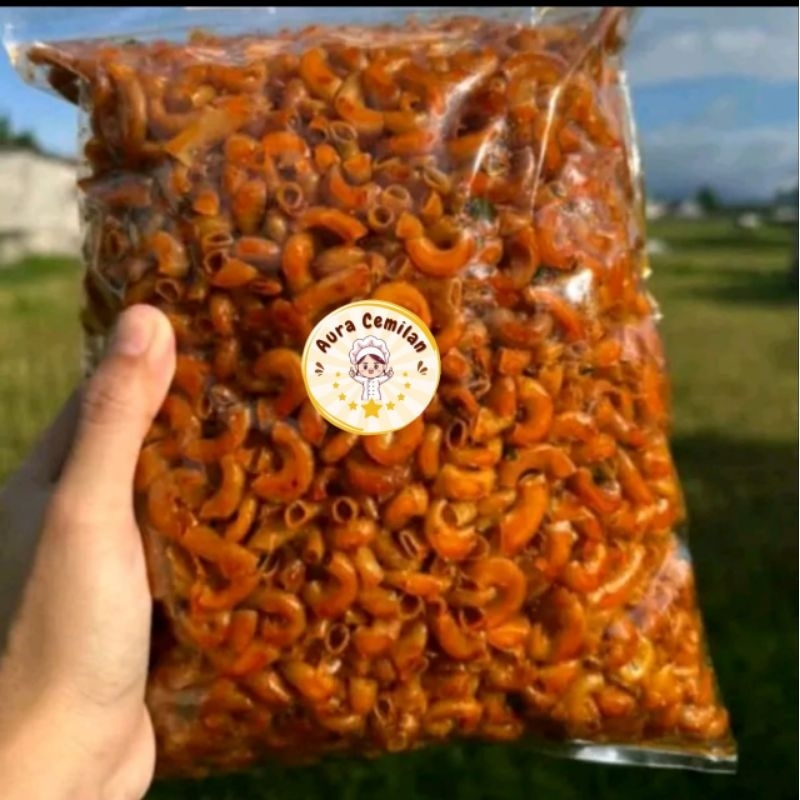 Jual Makaroni Cikruh Kriuk Pedas Daun Jeruk Dan Makaroni Bumbu Original ...