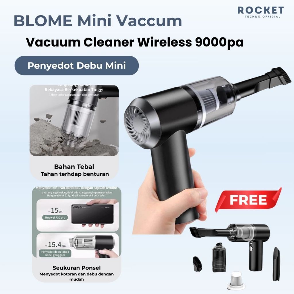 Jual Vacuum Cleaner 3in1 Alat Penyedot Debu Mobil Portable Wireless ...