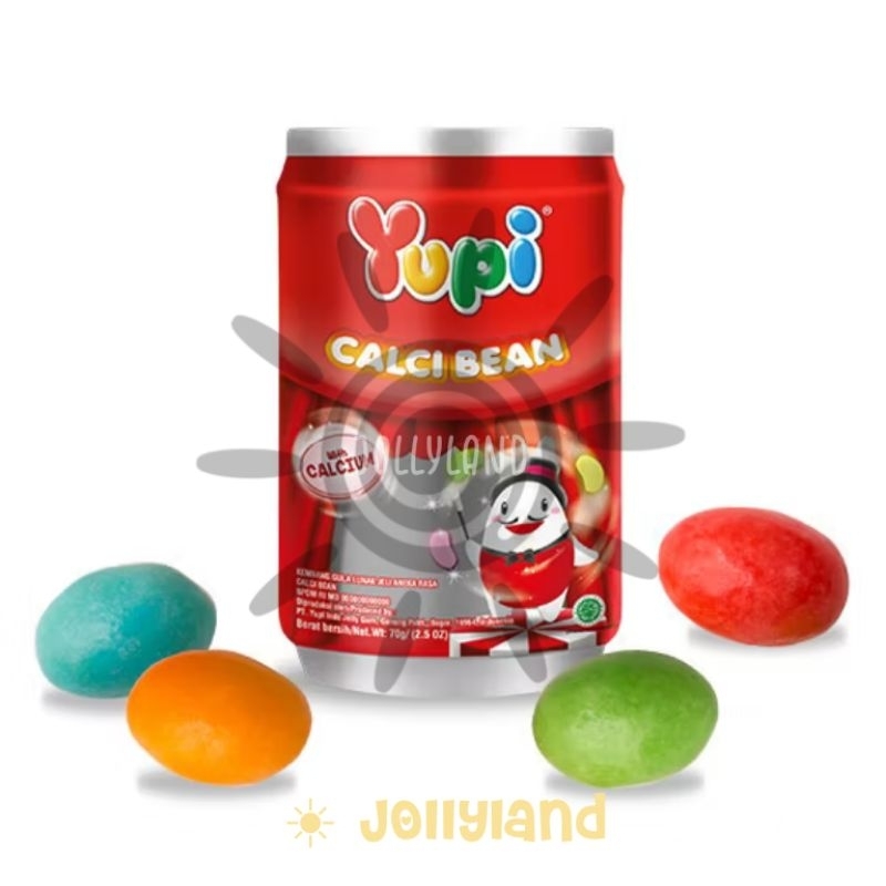 Jual Yupi Calci Bean Real Calcium Permen Lunak Anak Jelly Bean Dengan ...