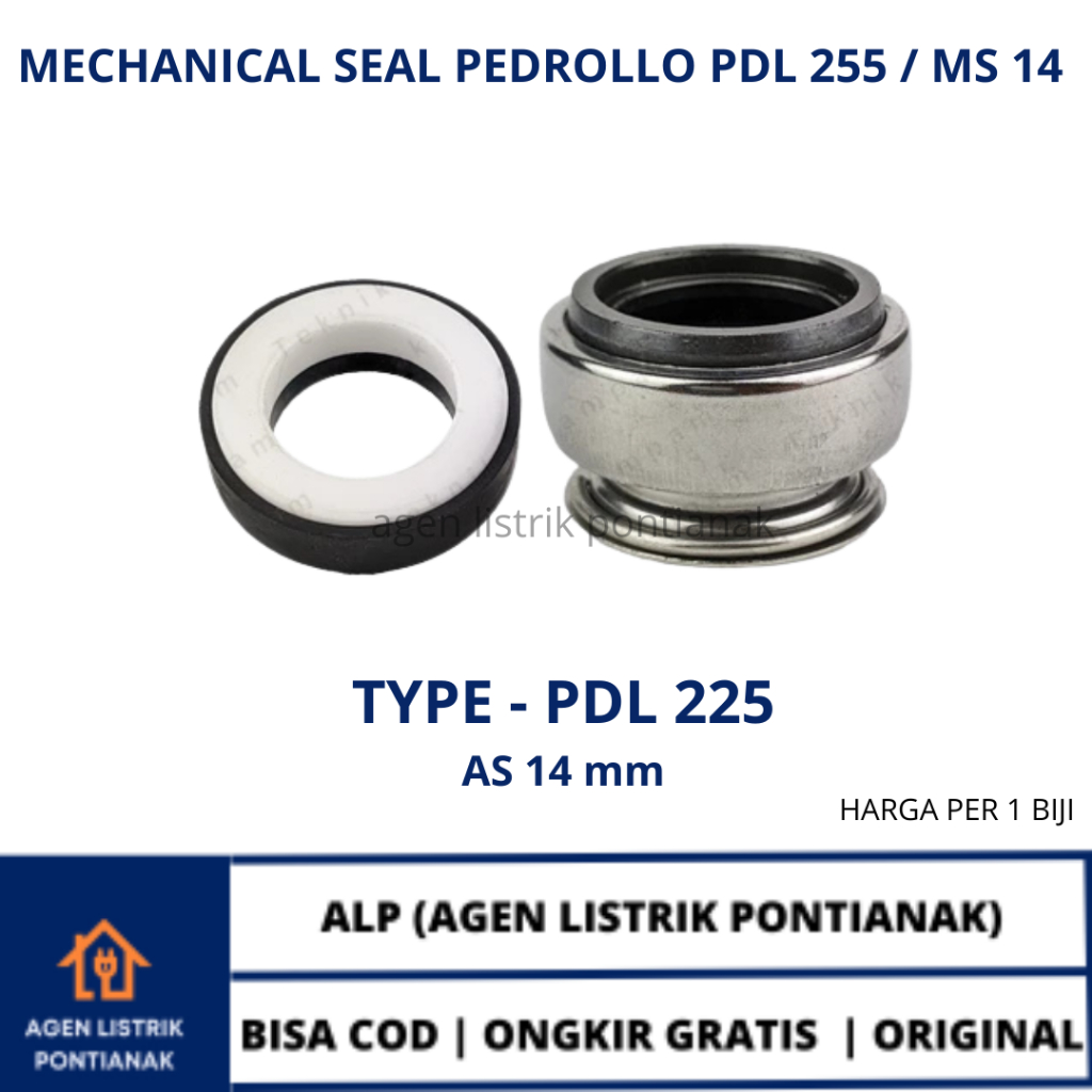 Jual MECHANICAL SEAL PEDROLLO PDL 255 SAN-EI ORIGINAL- SIL MEKANIK MS 14 SPAREPART POMPA AIR ...