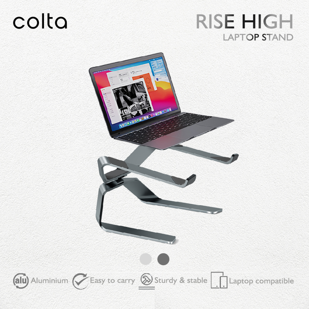 Jual Colta Aluminium Laptop Rise High Stand Holder Bracket Premium ...