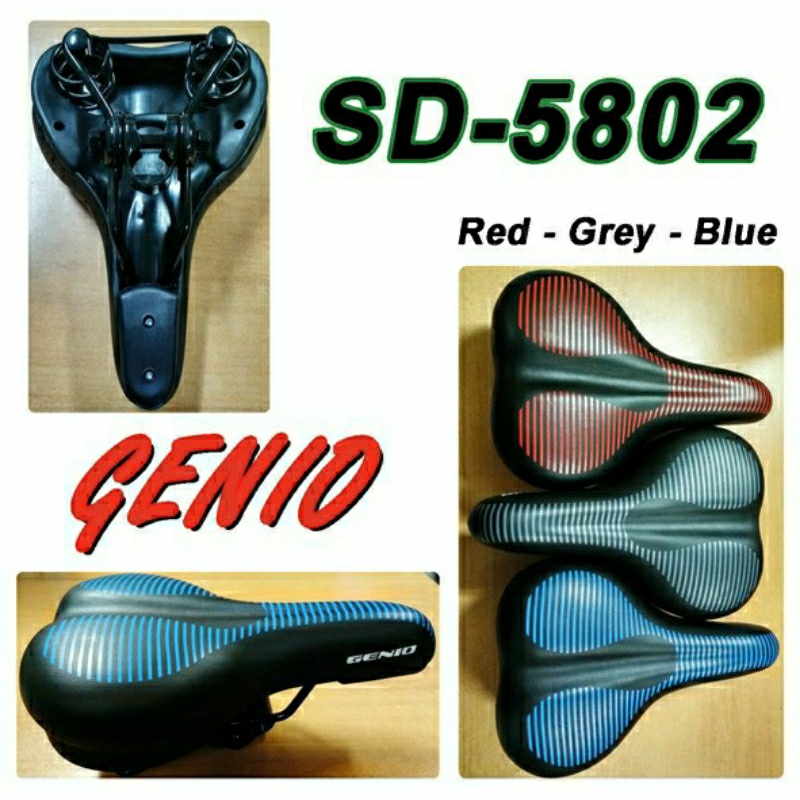 Jual Sadel Saddle Jok Sepeda GENIO SD-5802 Double Per MTB Mini Lipat ...