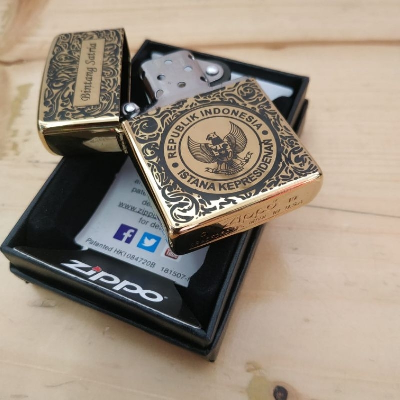 Jual korek api zippong istana presiden exclusive gratis grafir nama ...