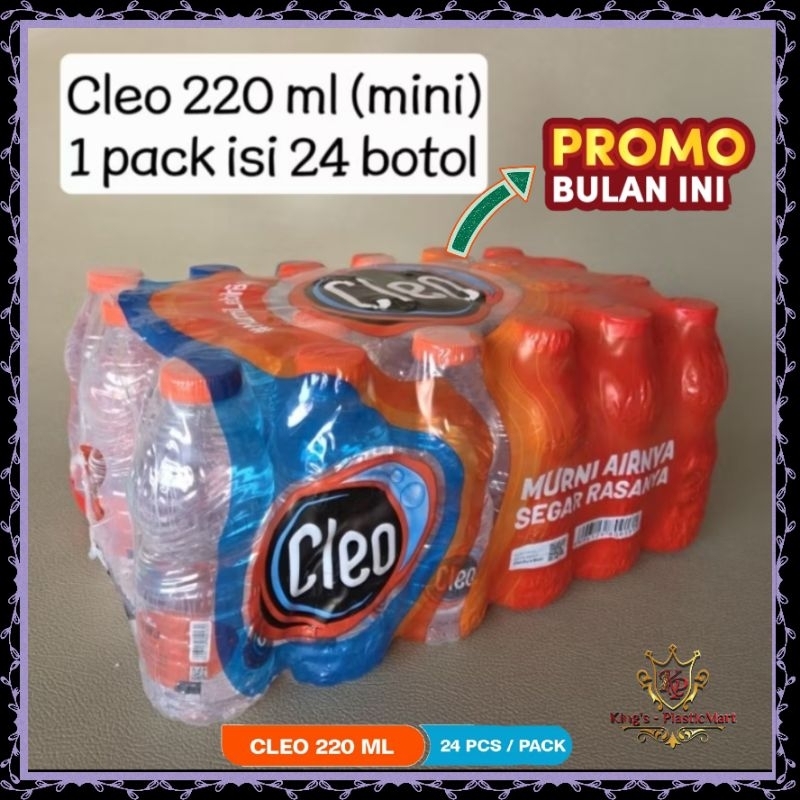 Jual Cleo Air Murni Smart Mini Botol 220 ml 1 pack ( 24 Pcs )/ (NB : Beli 4 Pack Lebih Murah ...
