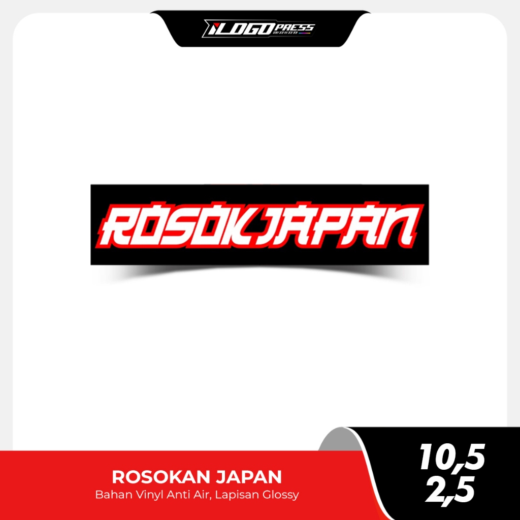 Jual ROSOK JAPAN (MERAH) - Stiker Vinyl Premium Anti Air Glossy ...