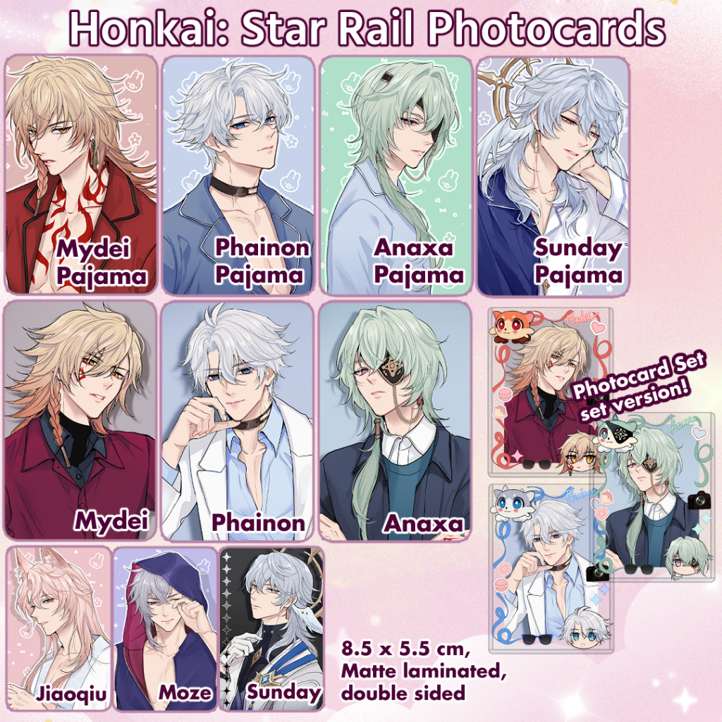 Jual Honkai Star Rail Photocard Mydei Phainon Jiaoqiu Moze Sunday ...