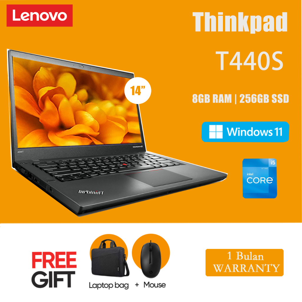 Jual Laptop Lenovo ThinkPad T440s i7 RAM 8GB SSD 256GB Murah Garansi ...