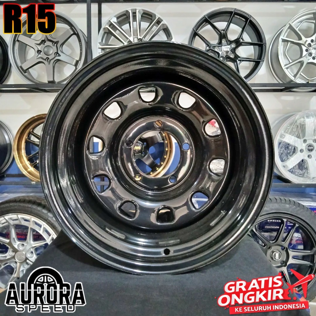 Jual Velg mobil offroad ring 15 lebar 10 mobil Escudo Jimny Feroza Taft Pelek HSR Mokupo R15 pcd ...