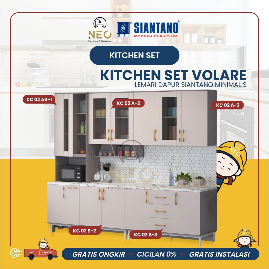 Jual NEO - KITCHEN SET KABINET LEMARI DAPUR SIANTANO MINIMALIS ...