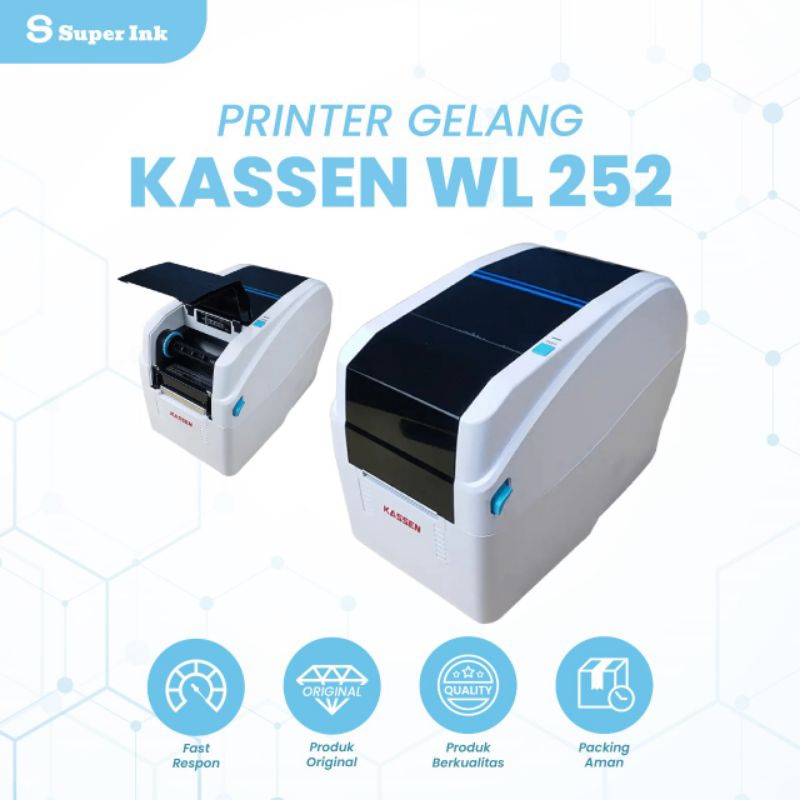 Jual Kassen WL252 Printer Label Wristband Thermal Transfer USB Cetak ...