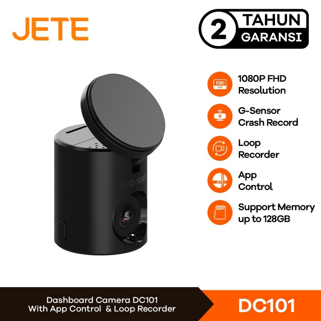 Jual JETE Dashcam Mobil DC101 1080p FHD with Apps Control G Sensor Mode ...