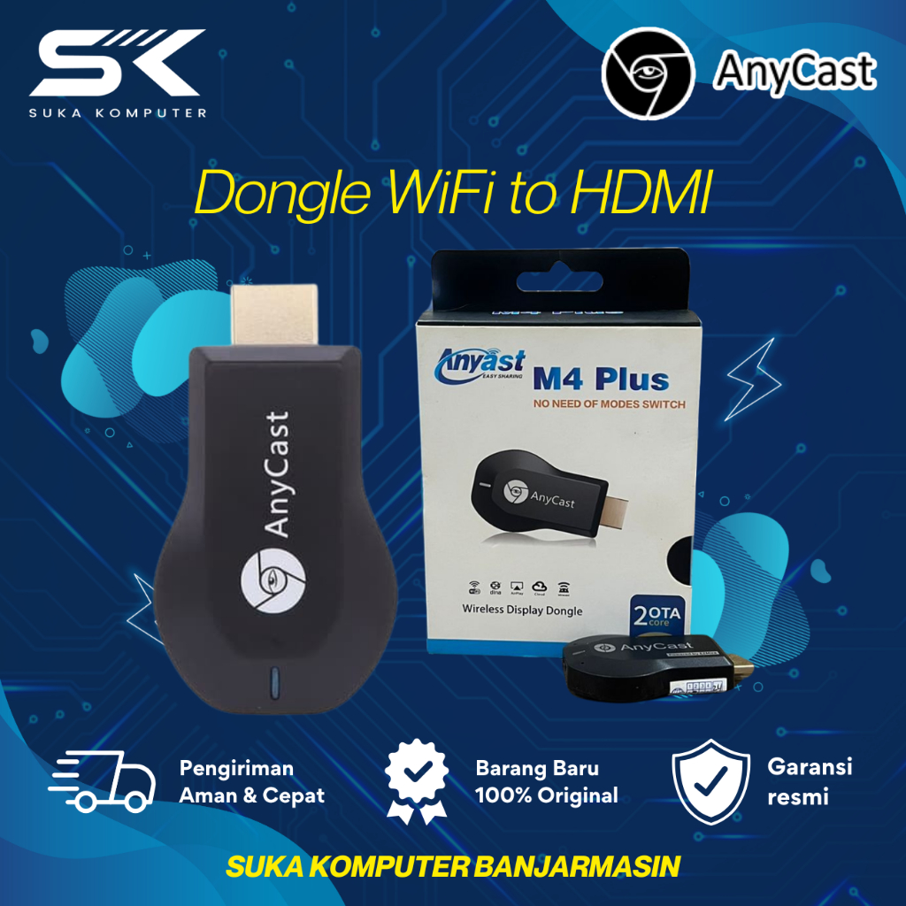 Jual Dongle Anycast HDMI M4 Plus WiFi Wireless Display Dongle | Shopee Indonesia