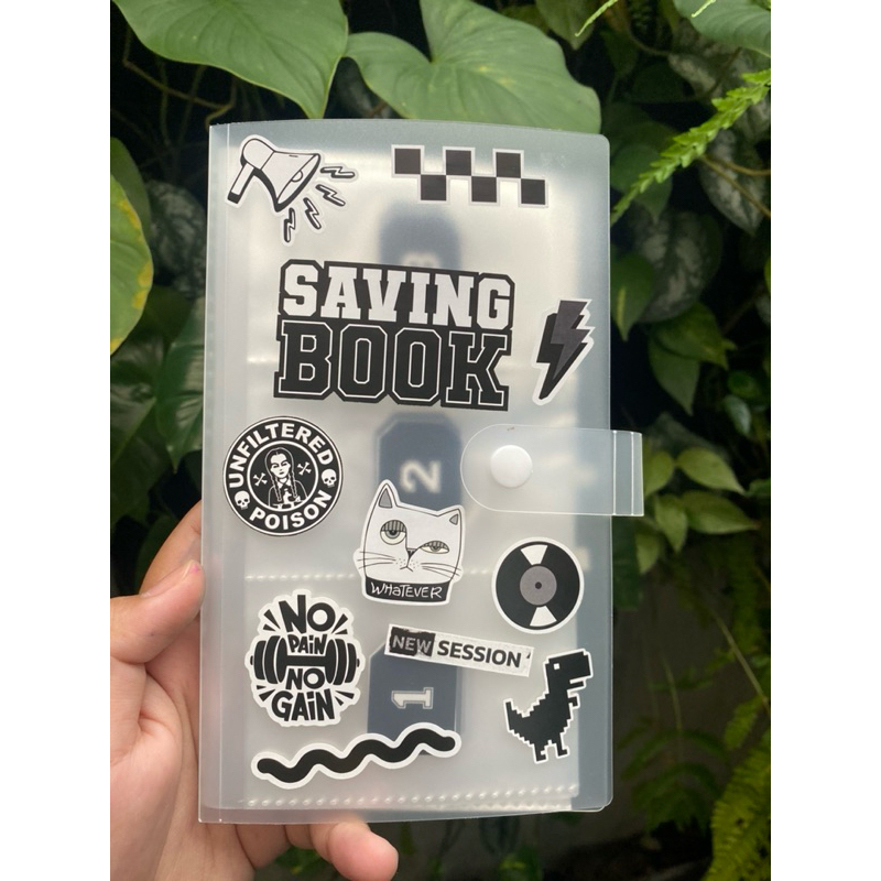 Jual SAVING BOOK 120 & 240SLOT / MONOCHROM / BUKU TABUNGAN TARGET ...