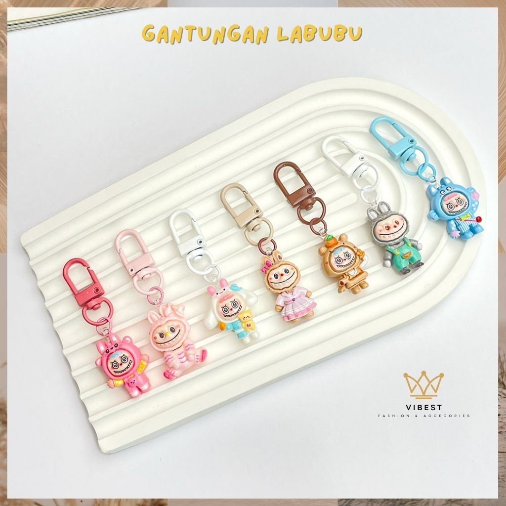 Jual Gantungan Kunci Resin Karakter Labubu Viral Terbaru Lucu Cute ...