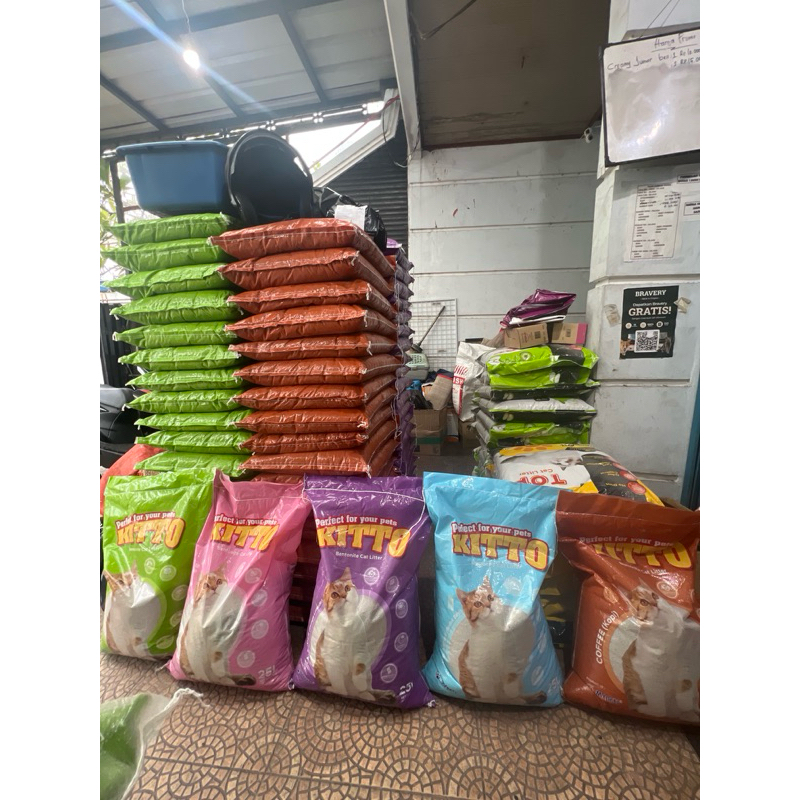 Jual PASIR KUCING IMPORT KITTO 20kg PASIR KUCING GUMPAL WANGI | Shopee ...