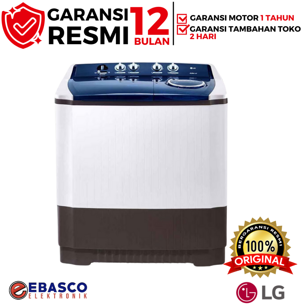 Jual LG MESIN CUCI 2 TABUNG P 1600 RT Kapasitas 16 Kg Tekhnology Puch +3 Roller Jet Pulsator ...