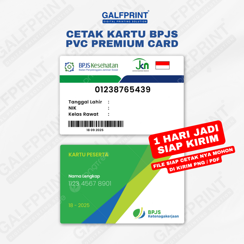 Jual CETAK KARTU BPJS PVC PREMIUM CARD | Shopee Indonesia