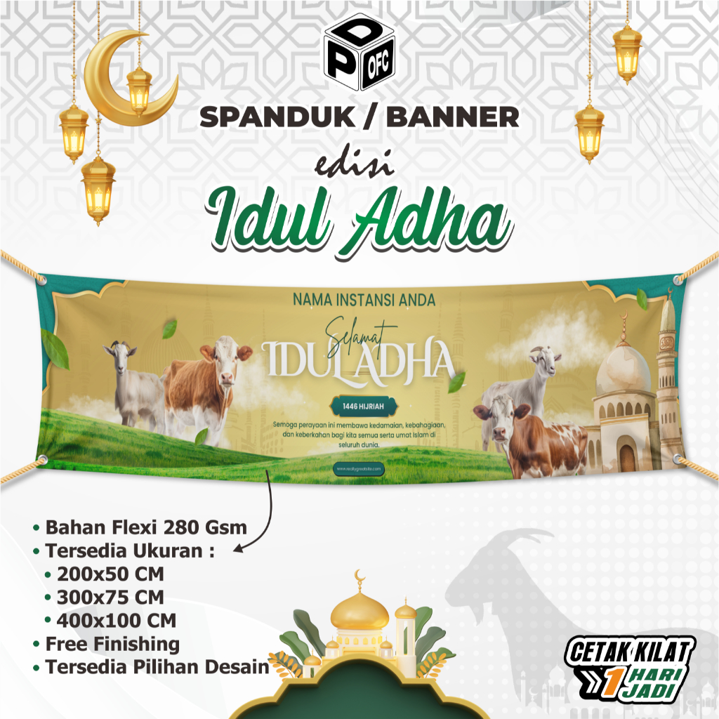 Jual Cetak Spanduk Idul Adha / Hari Raya Idul Adha / Kurban Tahun 2025 ...