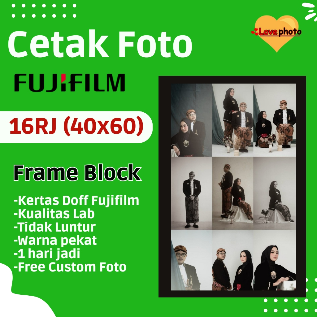 Jual Cetak Foto Frame Block Ukuran 16Rj (40X60) Free custom Foto ...