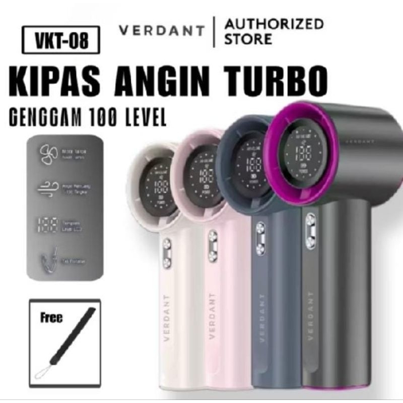 Jual Verdant VKT-08 Kipas Angin Strong Turbo Wind 100 Gear Wind Speed ...