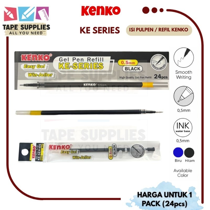 Jual (24 pcs) KENKO GEL PEN REFILL / Isi Pulpen / Isi Pen Easy Gel / KE ...