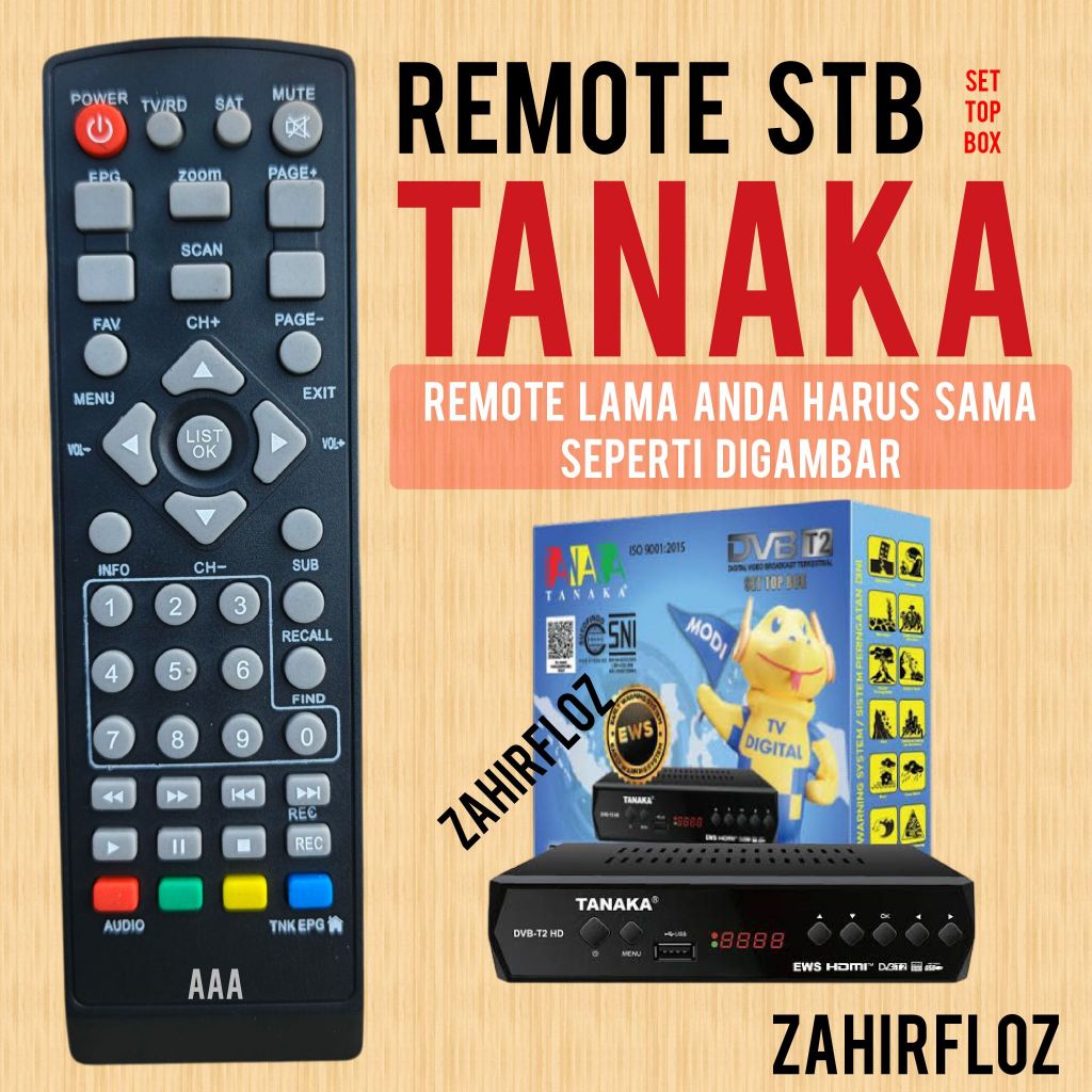 Jual Remote stb set top box Tanaka body besi baru duz biru | Shopee ...