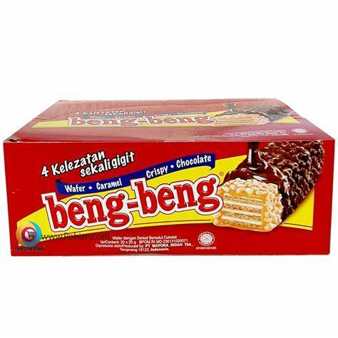 Jual BENG BENG BOX ISI 17 PCS x 25 GRAM CHOCOLATE WAFER CARAMEL CRISPY ...