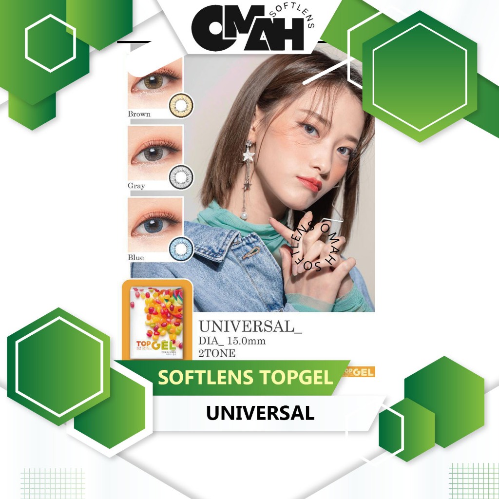 Jual Softlens Top Gel Universal Normal dan Minus 15mm ( -0,50 S/D -6,00 ...