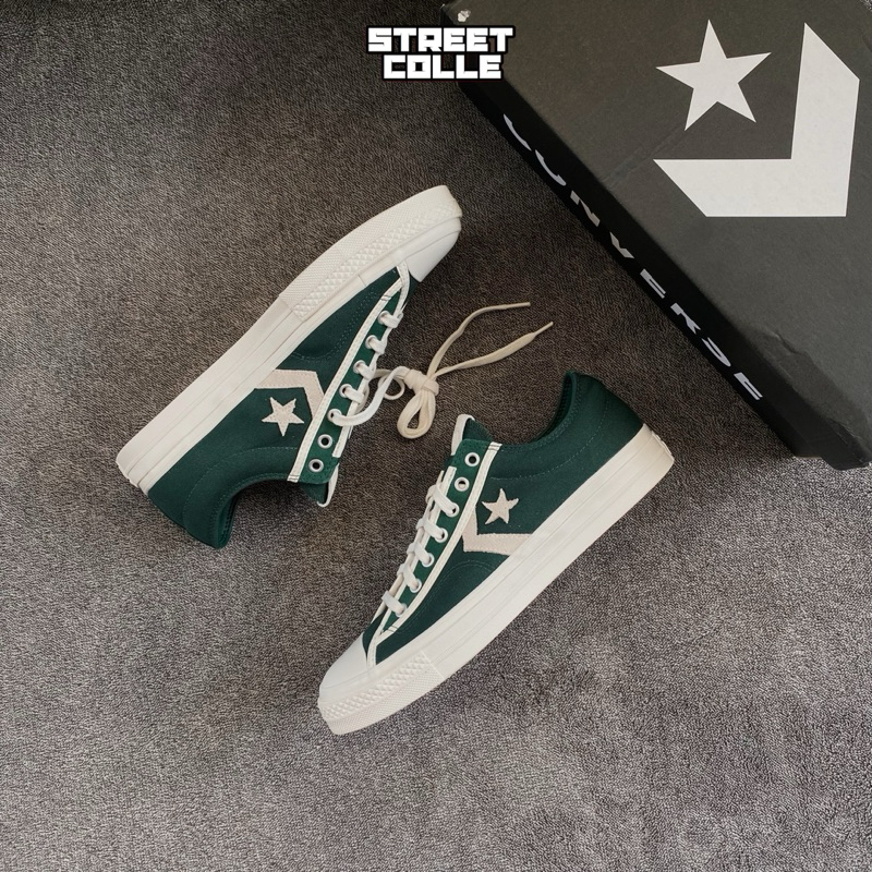 Jual Converse Star Player 76 Stripe Green White | Shopee Indonesia