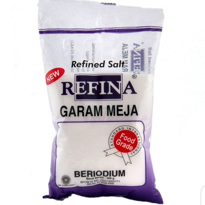 Jual Refina Garam Meja Murni 500g – Garam Putih, Halus, dan Bersih ...