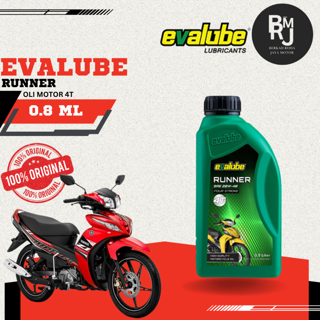 Jual OLI OIL MESIN EVALUBE RUNNER 4T SAE 20W40 20W-40 MOTOR 4T ORIGINAL ...