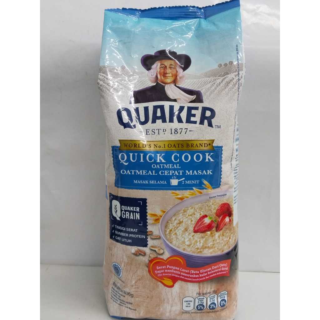 Jual QUAKER QUICK COOKING OATMEAL 800G | Shopee Indonesia