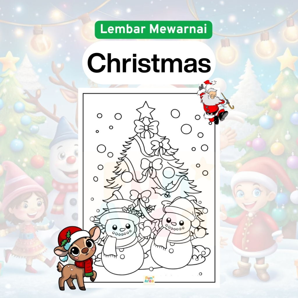 Jual Christmas Hari Natal | Kertas Lembar Mewarnai Anak | Coloring ...