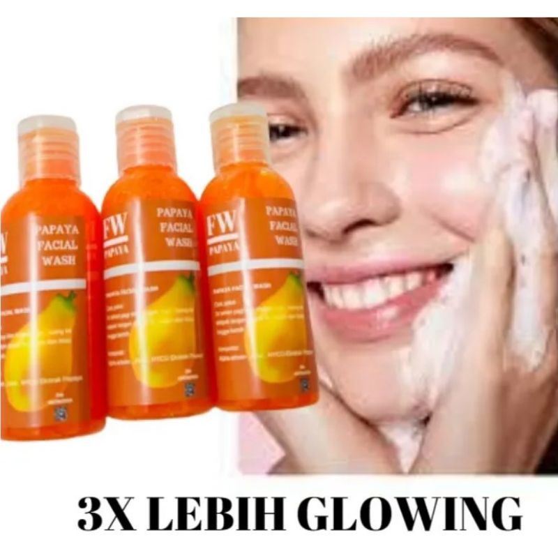 Jual Facial Wash Sabun Papaya Cair Original ukuran 100 ml 60 ml 30 ml | Shopee Indonesia