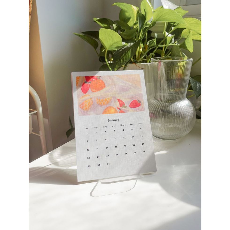 Jual Kalender Meja Mini Dudukan akrilik | Desk Calendar 2025 aesthetic ...