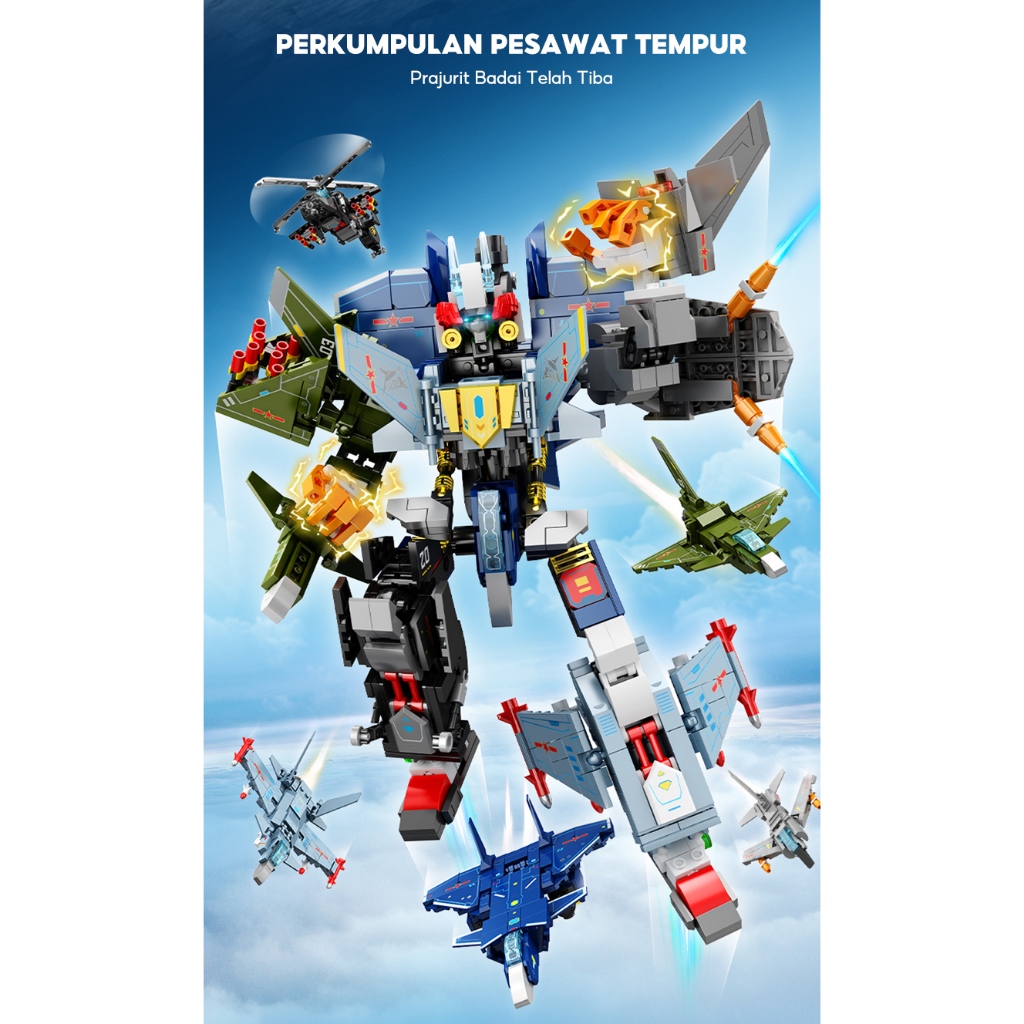 Jual Brick Sembo Hurricane Warrior Block Fighter Jet & Robot ...