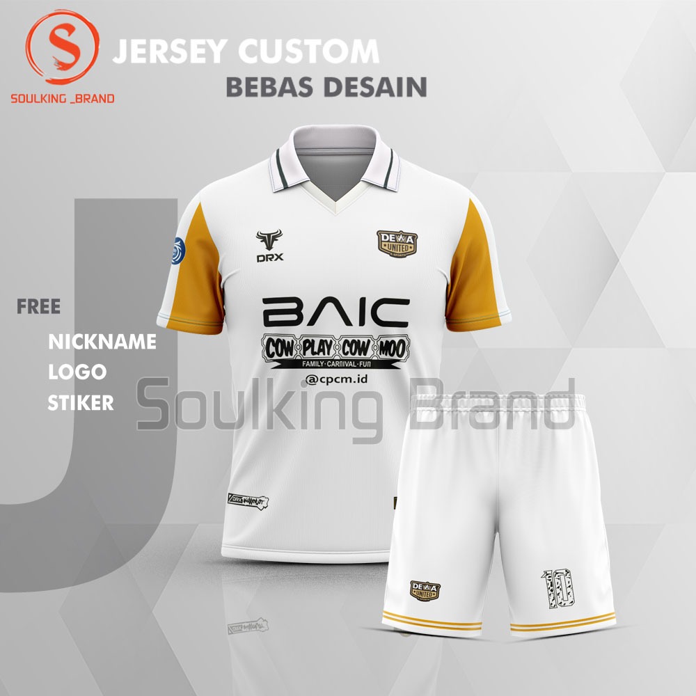 Jual Baju Bola Dewa United 2025 Home Away Third Liga 1 Indonesia Free ...
