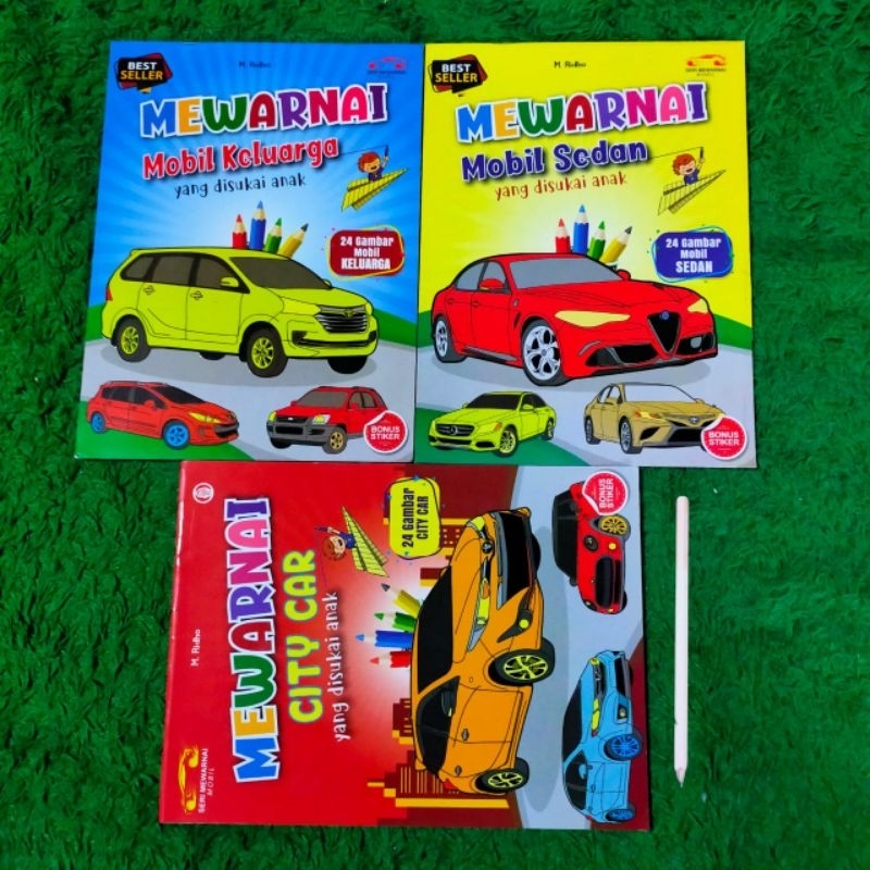 Jual ORIGINAL BUKU MEWARNAI MOBIL KELUARGA CITY CAR MOBIL SEDAN YANG DI ...