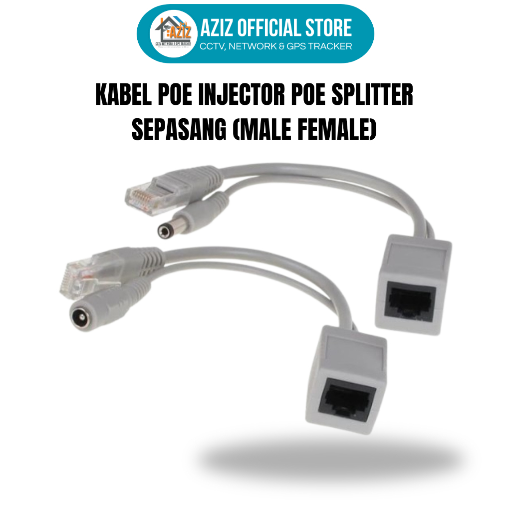 Jual KABEL POE INJECTOR POE SPLITTER (MALE FEMALE) | Shopee Indonesia