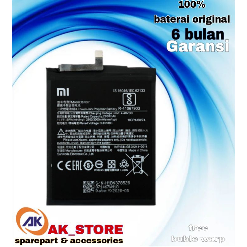 Jual Batre Baterai Battery Xiaomi Redmi 6A / Redmi 6 BN37 / BN-37 ...