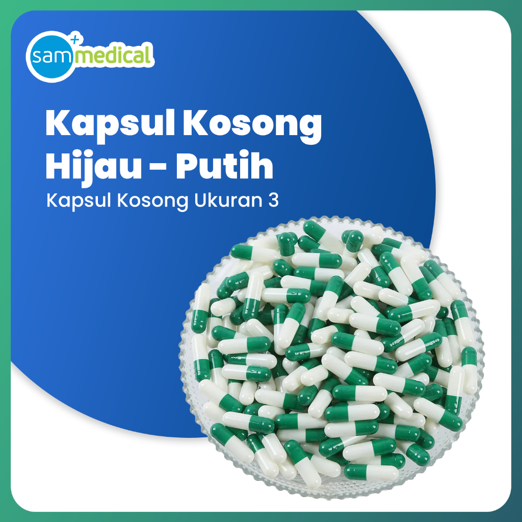 Jual Kapsul Kosong Hijau Putih No 3 (100mg) / Cangkang Kapsul Kosong ...