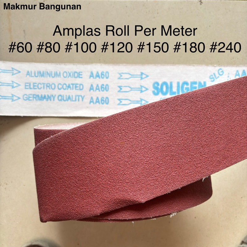 Jual Amplas Roll Kain Meteran Grit 60 80 100 120 150 180 240 Harga Per ...