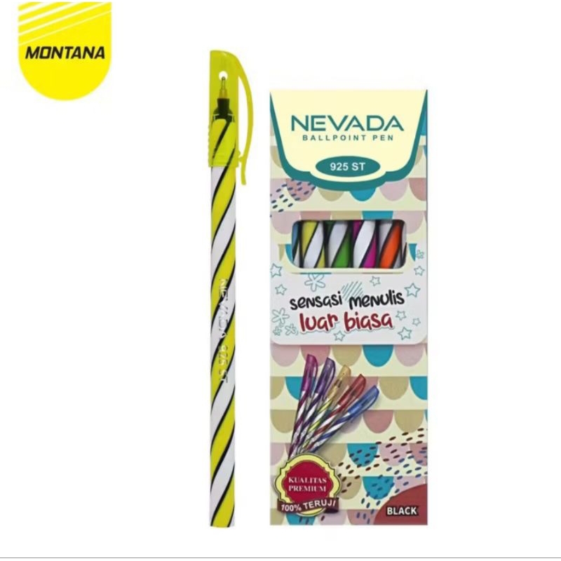 Jual (LUSIN) PENA / PULPEN / BOLPEN / PEN LILIN NEVADA HITAM 0,5MM (MIN ...
