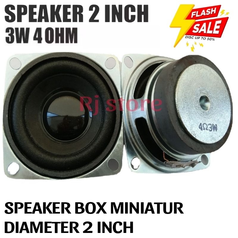 Jual Speaker 2 Inch 4 ohm 3 Watt Fulrange Hitam | Shopee Indonesia
