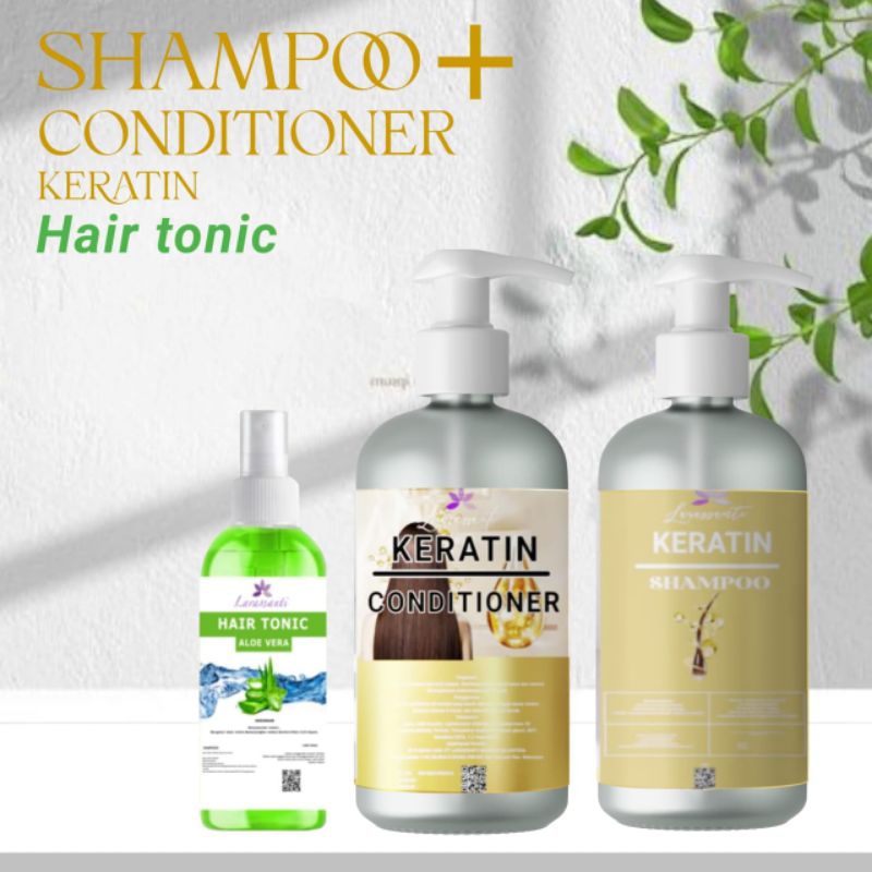 Jual Paket keratin treatment shampoo conditioner free hair tonic 250 ...