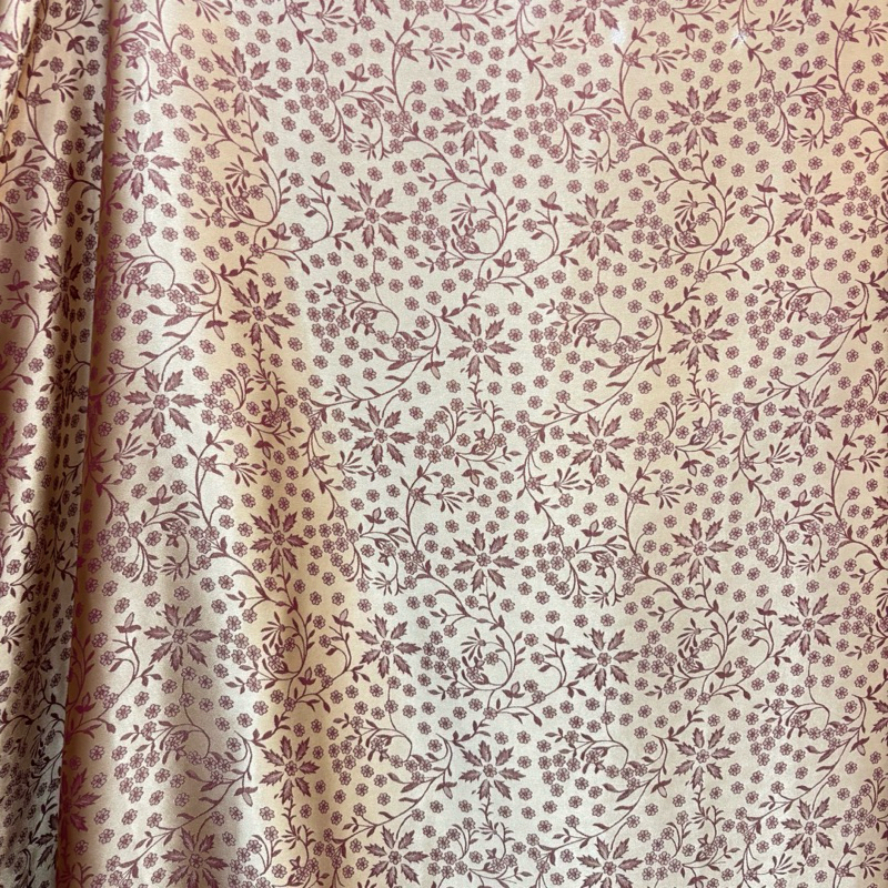 Jual (50 CM) JAYA TEXTILES Bahan Kain Satin Cherry Motif Bunga Daun ...