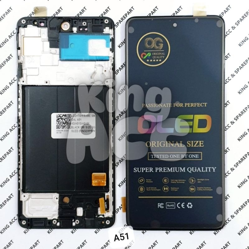 Jual OLED OG LCD TOUCHSCREEN SAMSUNG GALAXY A51 / A515 / A515F BLACK OLED OG FINGERPRINT ...
