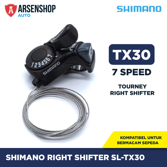 Jual Shimano 7 Speed TX30 Shifter Operan Gigi Kanan Sepeda MTB Lipat ...
