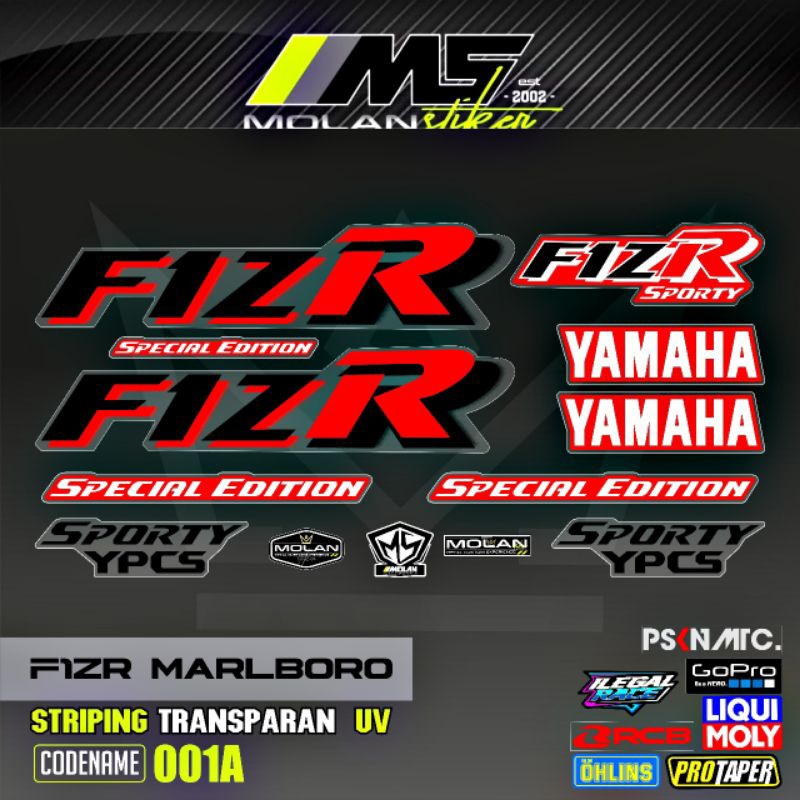 Jual Decal Sticker Striping Variasi Transparan Uv F1ZR MARLBORO F1ZR SE ...